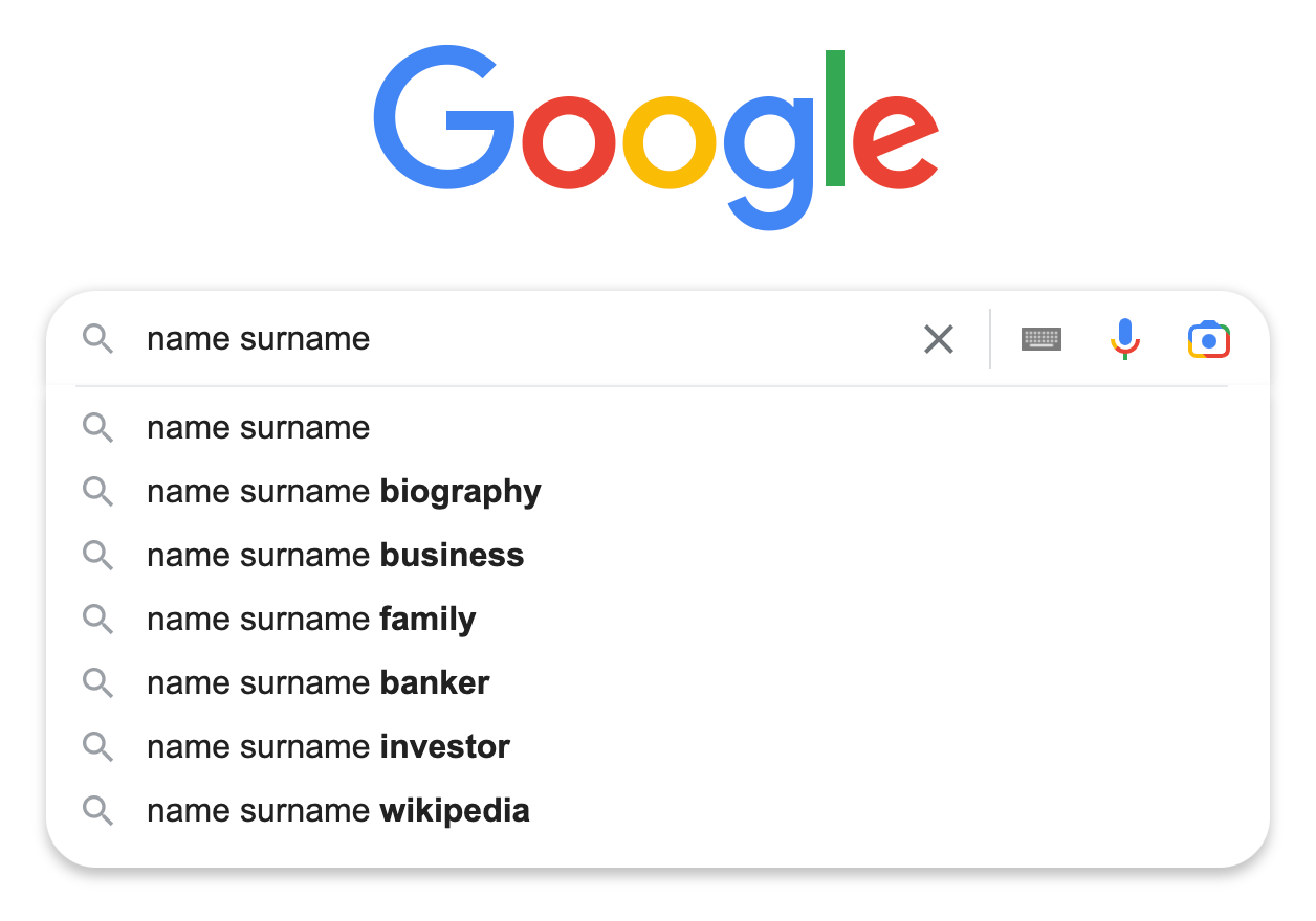 Personal reputation and search suggestions | ADVES